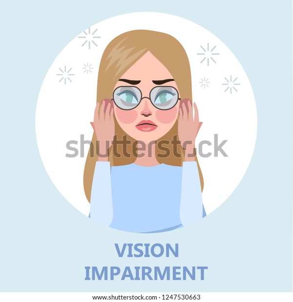 Visual Impairment Symptom Disease Eye Vision Stock Vector (Royalty Free ...