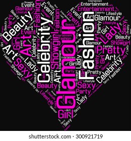 Visual Representation Theme Glamour Word Tag Stock Vector (Royalty Free ...