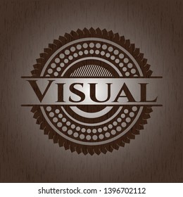 Visual Wood Emblem Retro Vector Illustration Stock Vector (Royalty Free ...
