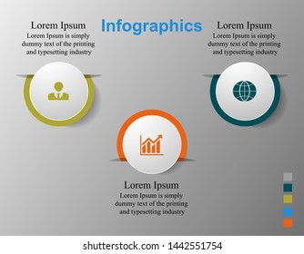Visualization Business Data Infographics Scheme Process Stock Vector ...