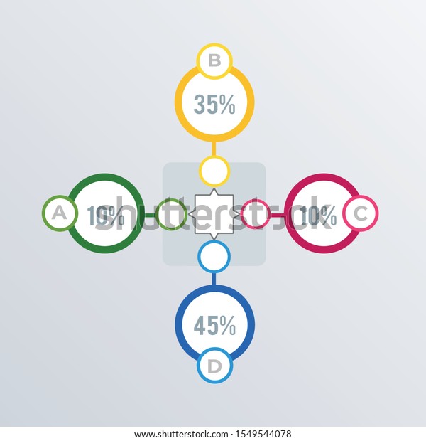 Visualized Number Template Design Business Concept Stock Vector ...