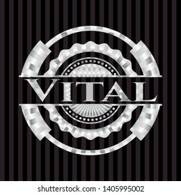 Vital Silver Shiny Emblem Vector Illustration Stock Vector (Royalty ...