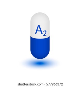 Vitamin A2 Shining Pill Capcule Icon Stock Vector (Royalty Free ...