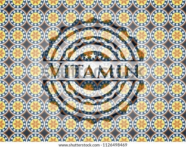 Vitamin Arabic Style Emblem Arabesque Decoration Stock Vector (Royalty ...