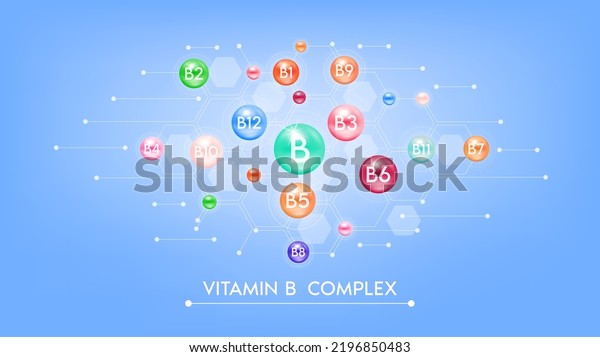 Vitamin B Complex Minerals Multivitamins Capsules Stock Vector (Royalty ...