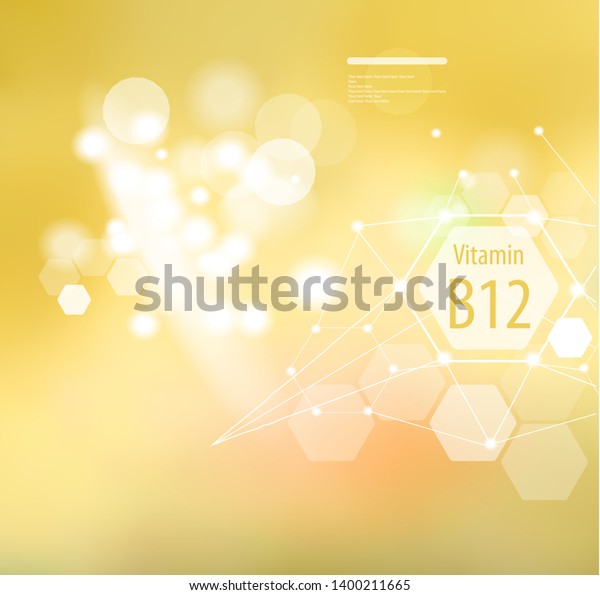 Vitamin B12 On Abstract Background Basics Stock Vector (Royalty Free ...