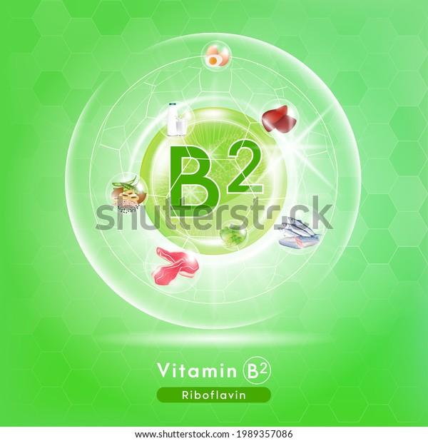 Vitamin B2 Green Shining Vitamin Complex Stock Vector (Royalty Free ...