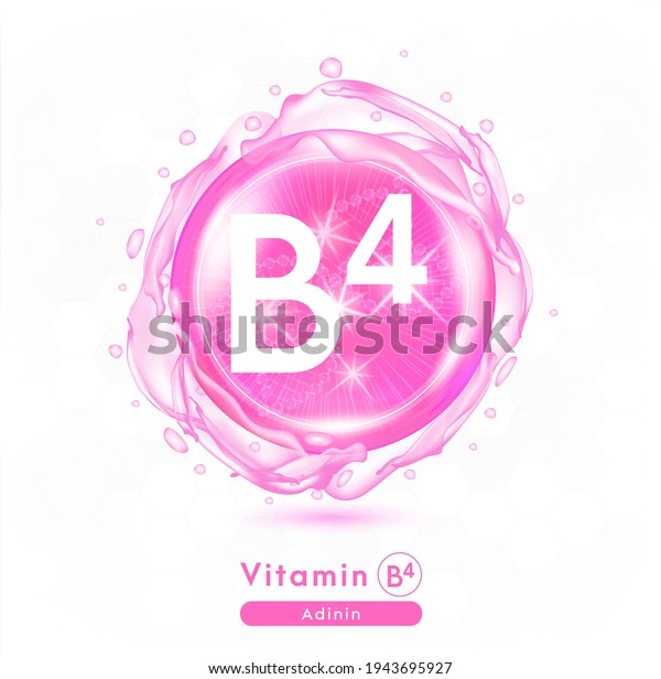 Vitamin B4 Pink Shining Pill Capsule Stock Vector (Royalty Free ...