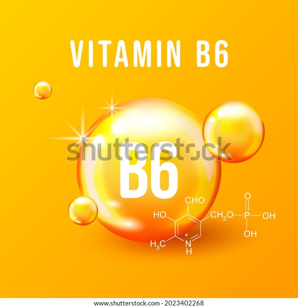Vitamin B6 Chemical Formula Vector Illustration Stock Vector (Royalty ...