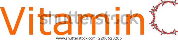Vitamin C Chemical Structure Cshape Molecular Stock Vector (Royalty ...