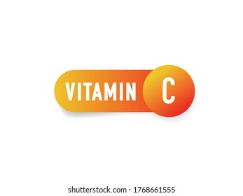 Vitamin C Sign Label Button On Stock Vector (Royalty Free) 1768661555 ...