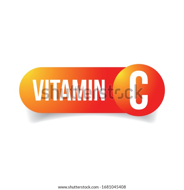 Vitamin C Sign Label Button Stock Vector (Royalty Free) 1681045408 ...