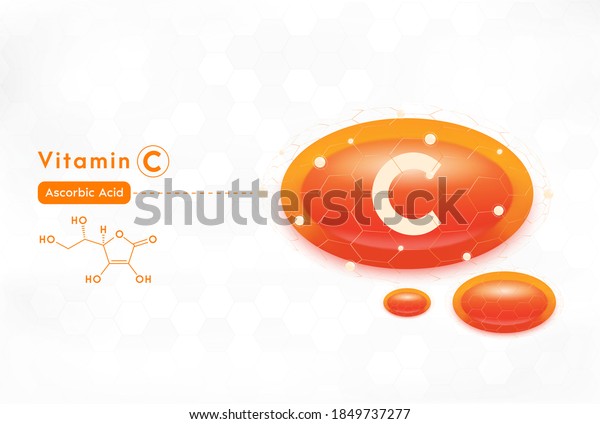 Vitamin C Structure Medicine Capsule 3d Stock Vector (Royalty Free ...