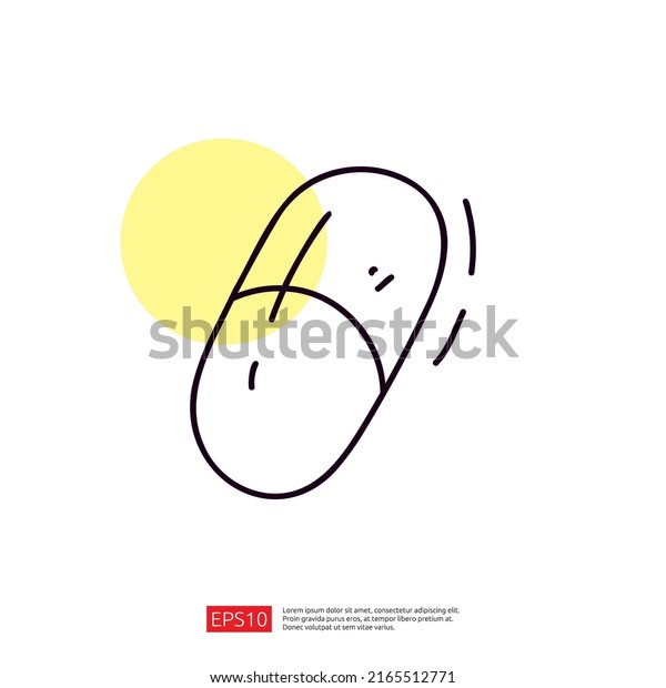 Vitamin Capsule Doodle Line Icon Stock Vector (Royalty Free) 2165512771 ...