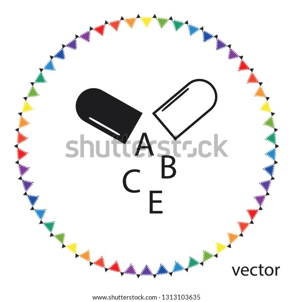 Vitamin Capsule Vector Sign Stock Vector (Royalty Free) 1313103635 ...