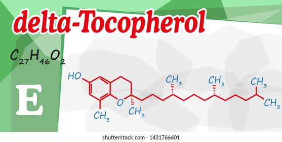 Vitamin E Deltatocopherol Structure Formula Stock Vector (Royalty Free ...
