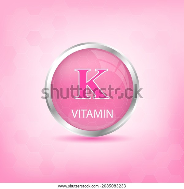 Vitamin K Icon Structure Pink Substance Stock Vector (Royalty Free ...