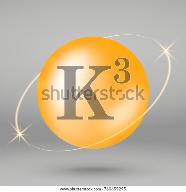 Vitamin K3 Gold Icon Drop Pill Stock Vector (Royalty Free) 760659295