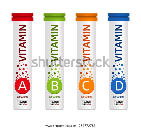 Vitamin Package Template Design Attractive Packaging Stock Vector ...
