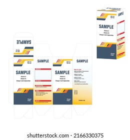 Vitamin Syrup Flu Packaging Box 11 Stock Vector (Royalty Free ...