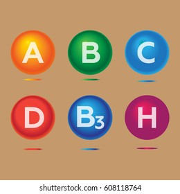 Vitamins Chemical Structures Molecule Sign Vector Stock Vector (Royalty ...