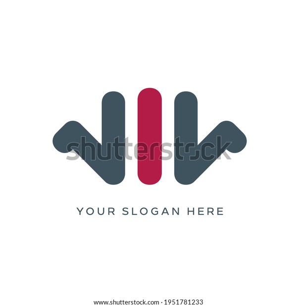 Viv Letter Logo Design Creative Intersected Stock Vector (Royalty Free ...