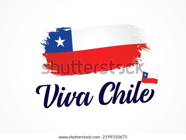 Viva Chile Translation Long Live Chile Stock Vector (Royalty Free ...