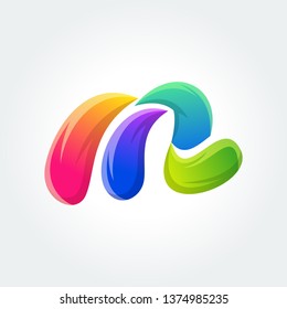 Vivid Colorful Vector Logo Design Icon Stock Vector (Royalty Free ...