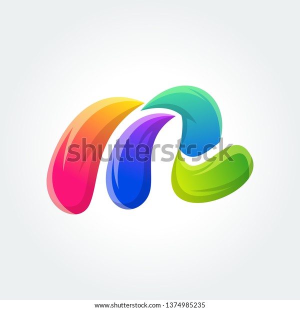 Vivid Colorful Vector Logo Design Icon Stock Vector (Royalty Free ...