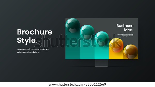 Vivid Desktop Mockup Web Project Layout Stock Vector (Royalty Free ...