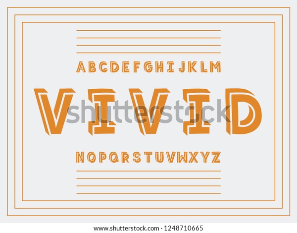 Vivid Handwritten Font Vector Alphabet Letters Stock Vector (Royalty ...