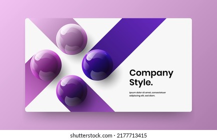 Vivid Realistic Balls Postcard Layout Bright Stock Vector (Royalty Free ...