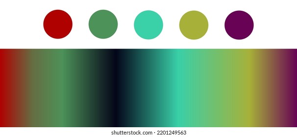 Vivid Retro Color Palette Gradient Stock Vector (Royalty Free ...