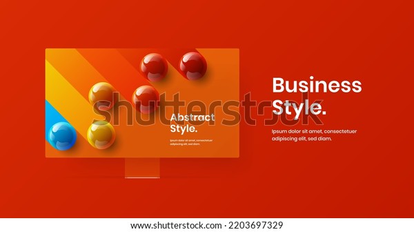 Vivid Website Screen Vector Design Template Stock Vector (Royalty Free ...