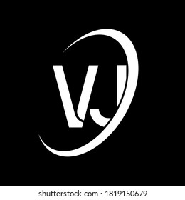 Vektor Stok Vj Logo V J Design White (Tanpa Royalti) 1819150679 ...