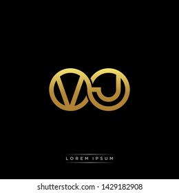 Wj Initial Letter Linked Circle Capital Stock Vector (Royalty Free ...