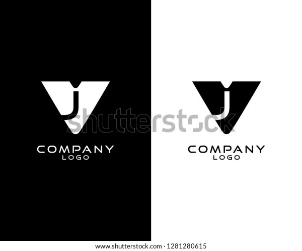 Vjjv Initial Abstract Company Logo Template Stock Vector (Royalty Free ...