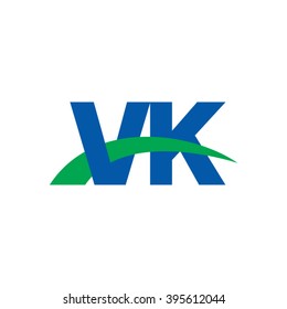 Vk Initial Overlapping Swoosh Letter Logo Stock Vector (Royalty Free ...
