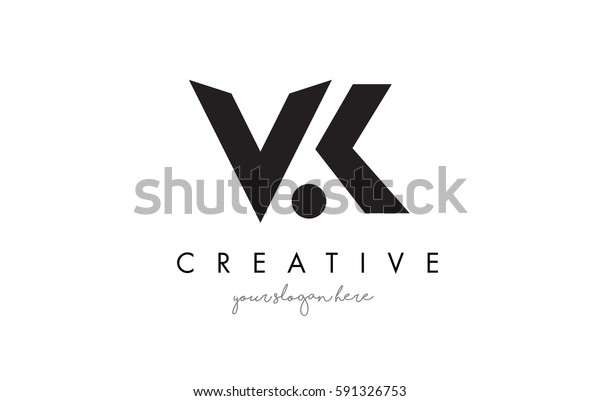 Vk Letter Logo Design Creative Modern Stock Vector (Royalty Free) 591326753