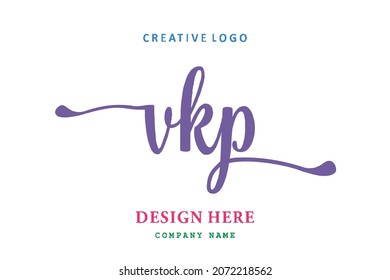 Vkp Lettering Logo Simple Easy Understand Stock Vector (Royalty Free ...