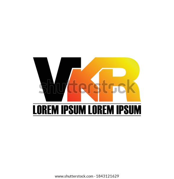 Vkr Letter Monogram Logo Design Vector Stock Vector (Royalty Free ...