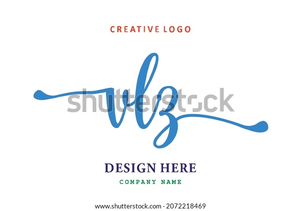 Vl Lettering Logo Simple Easy Understand Stock Vector (Royalty Free ...