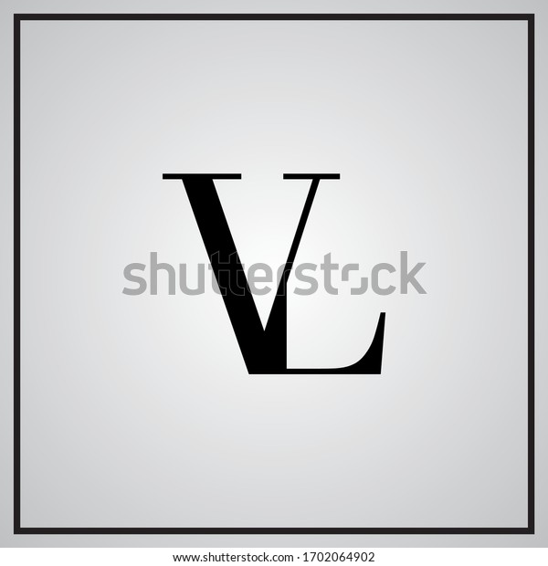 Vl V L Uppercase Letter Initial Stock Vector (Royalty Free) 1702064902