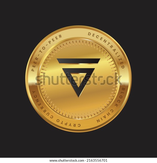 VLX Cryptocurrency nuevo logotipo en el: vector de stock (libre de ...