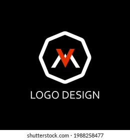 Vm Letter Simple Logo Design Stock Vector (Royalty Free) 1988258477 ...