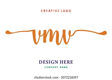 Vmv Lettering Logo Simple Easy Understand Stock Vector (Royalty Free ...