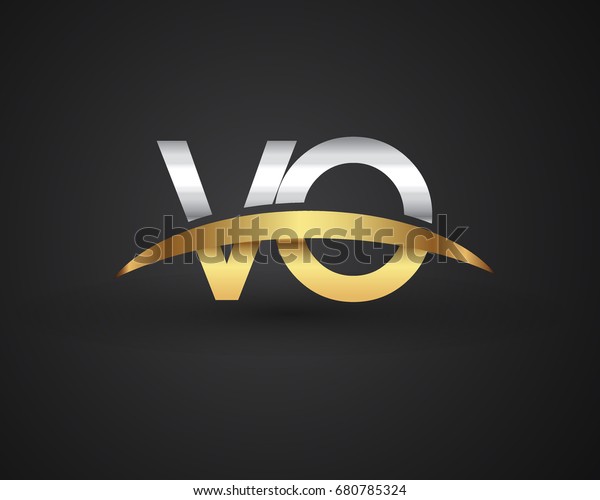 Vo Initial Logo Company Name Colored Stock Vector (Royalty Free) 680785324