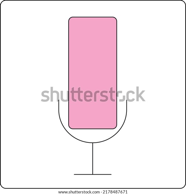 Vocals Songs Microphone Record Button Icon Stock Vector (Royalty Free ...