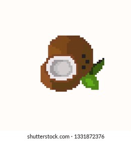 Vocter Coconut Concept Pixel Art: vetor stock (livre de direitos ...