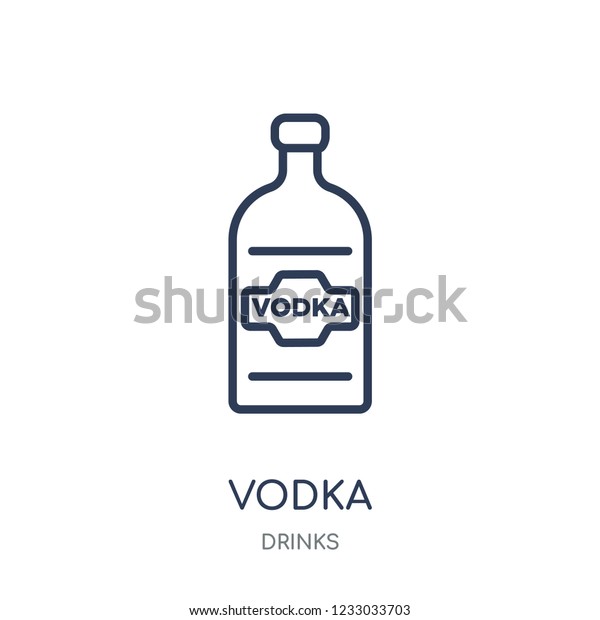 Icono de Vodka. Diseño de símbolo lineal Vodka a partir de la recogida ...